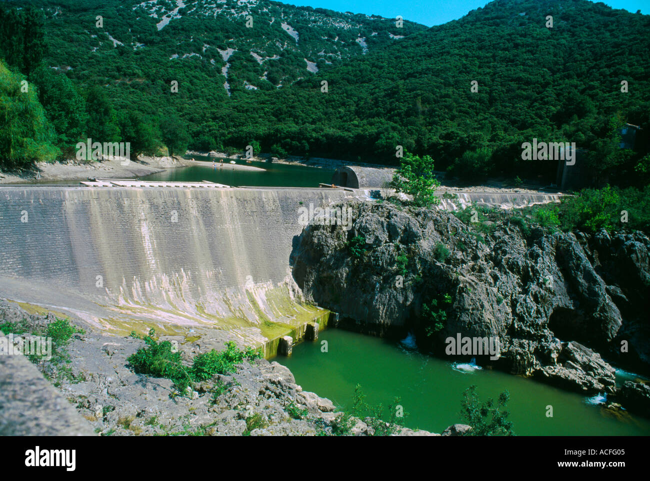 Gorges De L'Herault France Herault River Dam Waterfall Stock Photo - Alamy