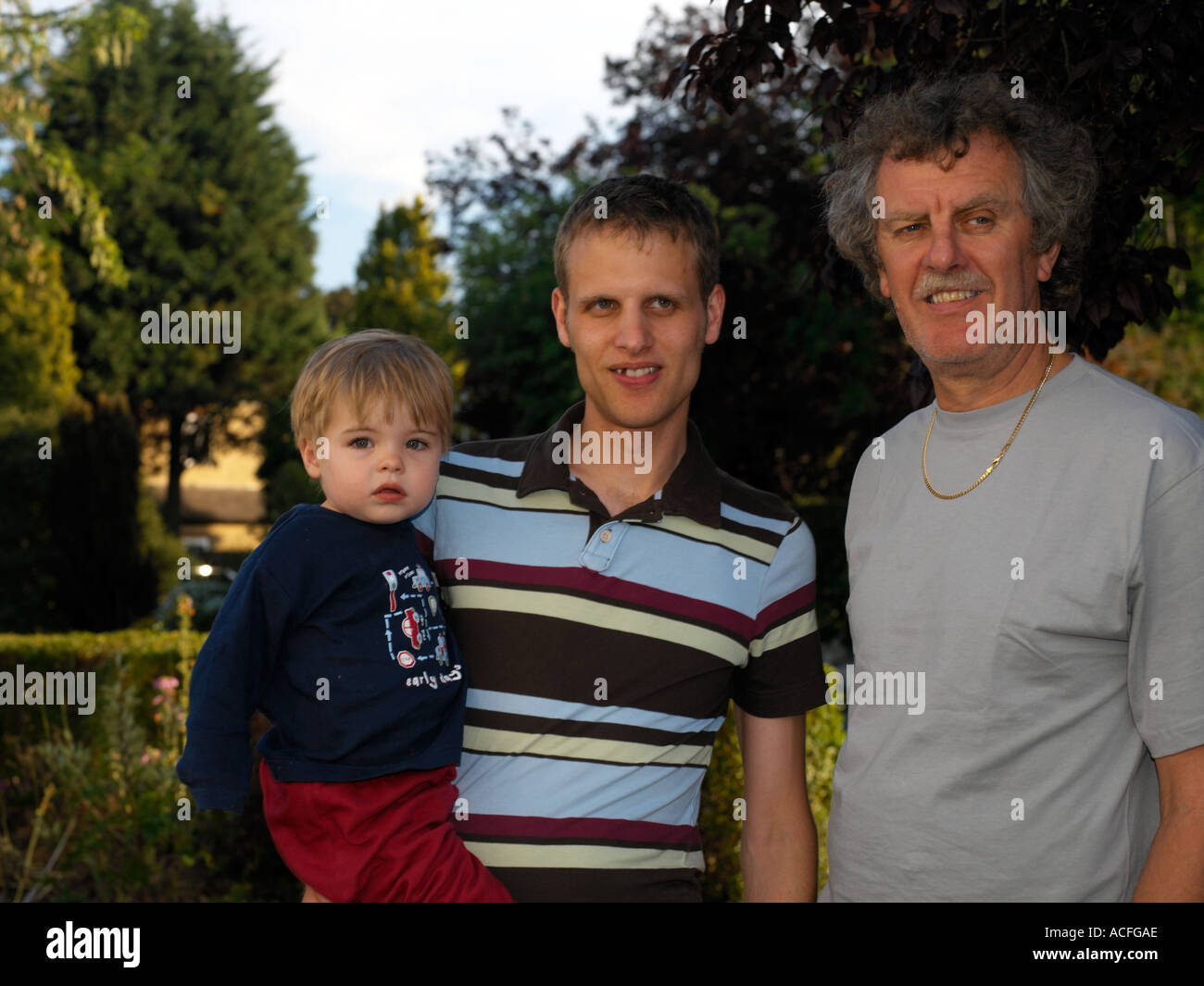 Three Generations Father Son Grandson Stock Photo - Alamy
