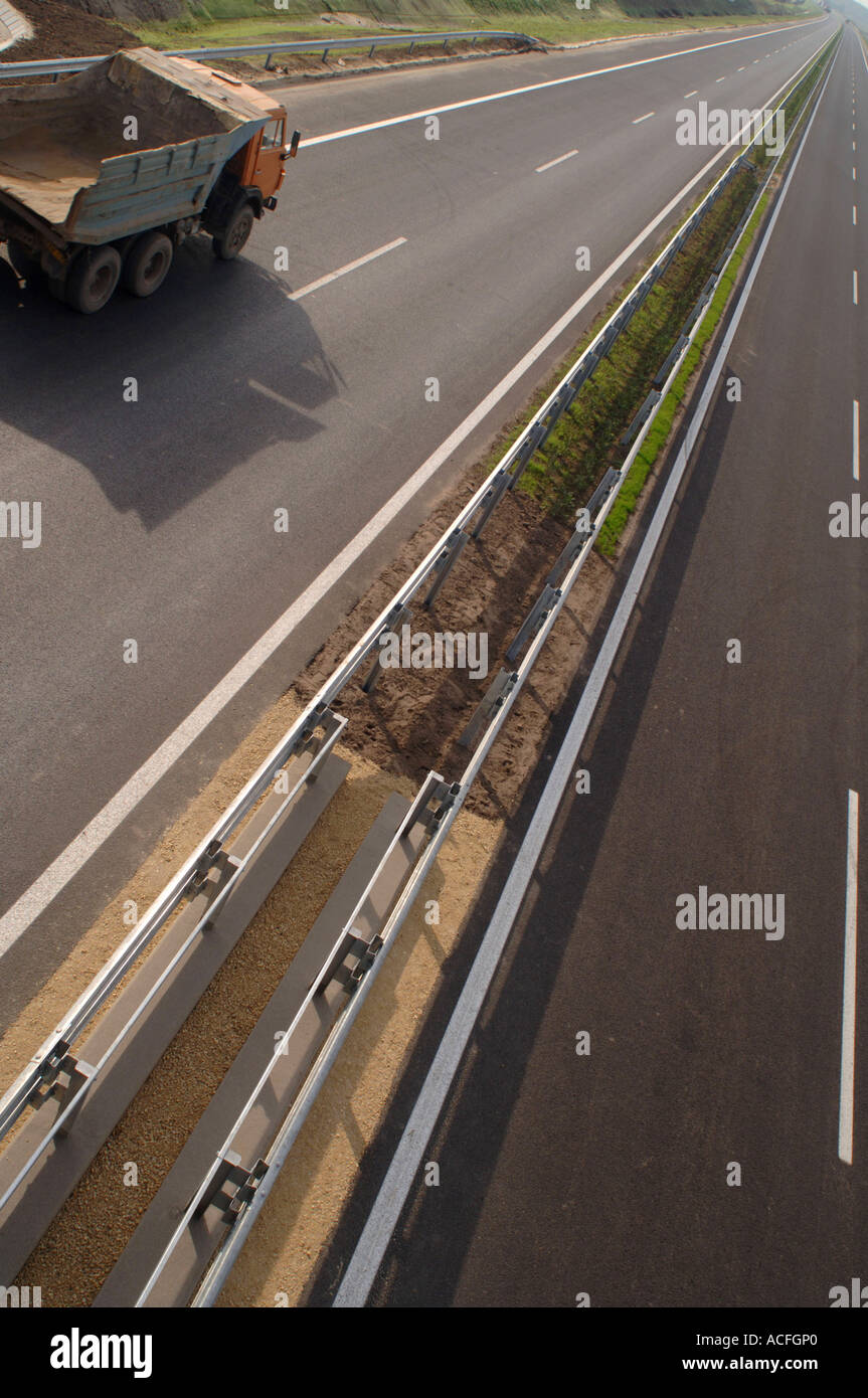 Constructing the M5 toll motorway in Hungary - a section of motorway ...