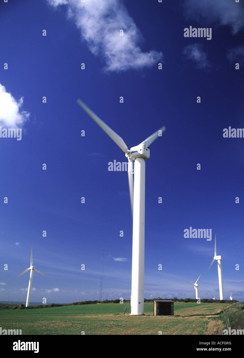 Wind turbines in Cornwall Stock Photo - Alamy