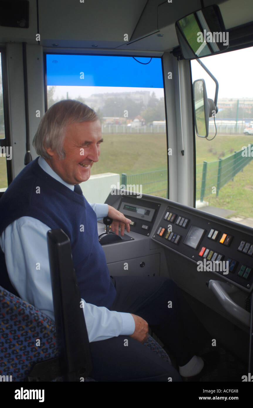 Tram driver smiling hi-res stock photography and images - Alamy