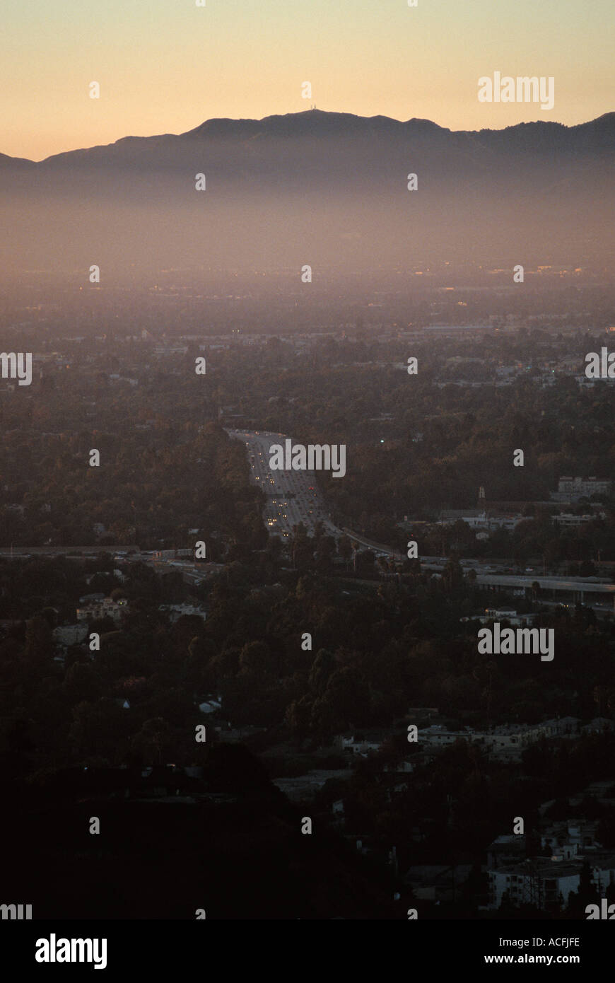 Southern california valley freeway sunset hi-res stock photography and ...