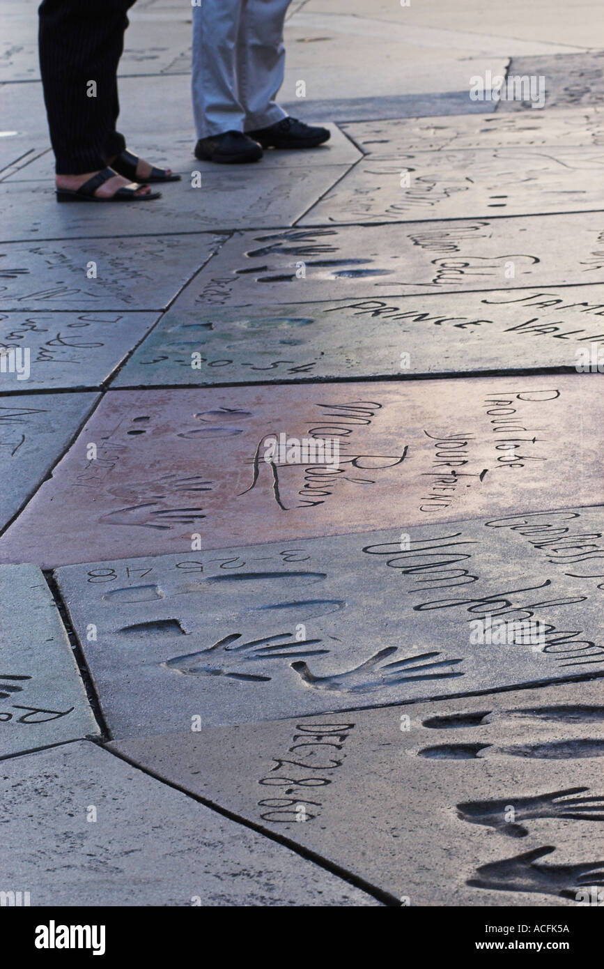 Famous footprints and handprints outside Mann s Chinese Theater ...
