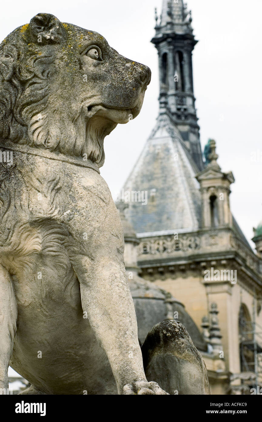 Statue of dog at the Chateau of Chantilly Chantilly France Stock Photo ...