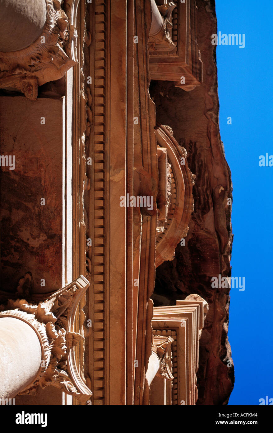 famous sculptured building in the mountains of jordon Stock Photo - Alamy