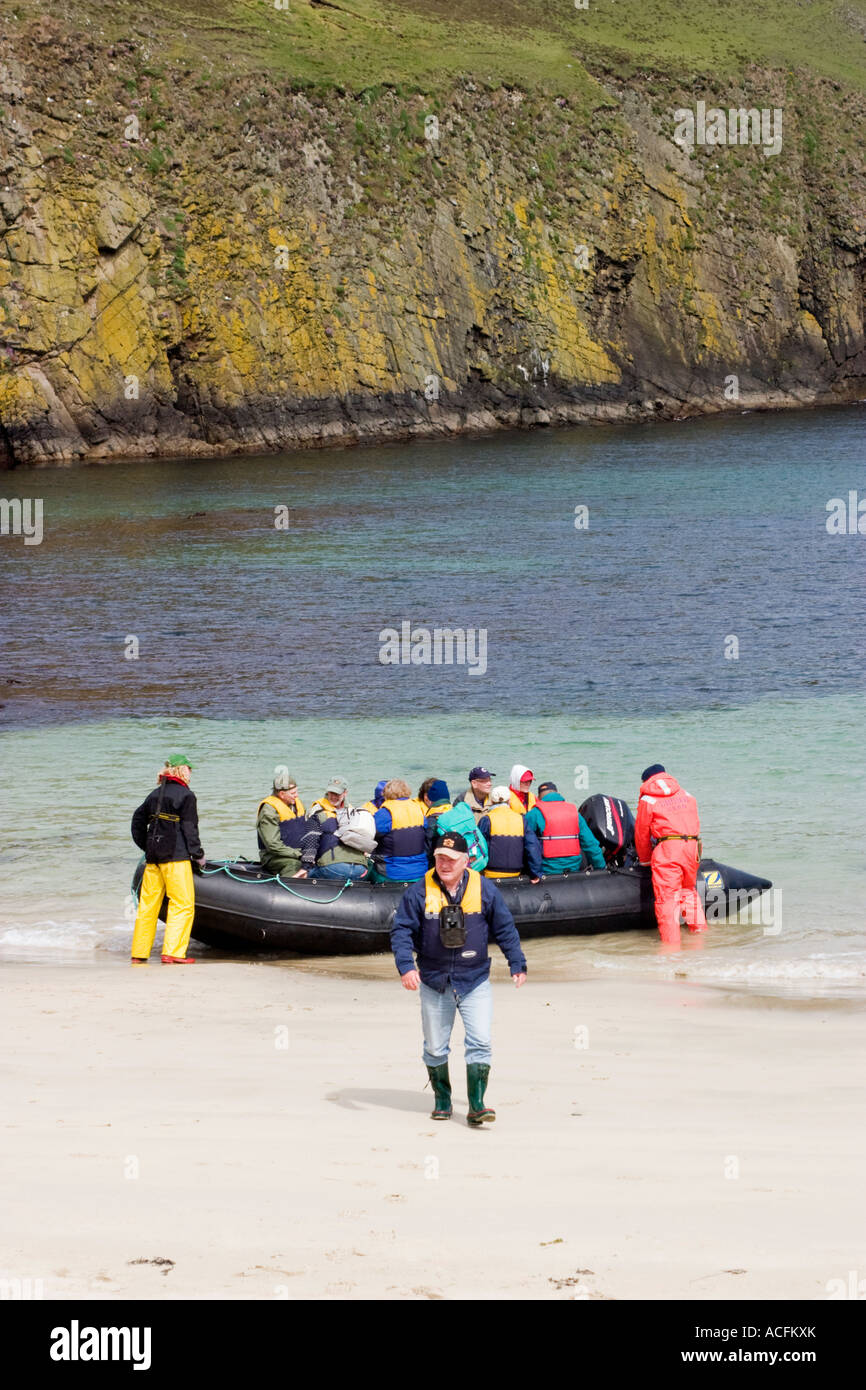 disembark on the Faire Island Stock Photo - Alamy