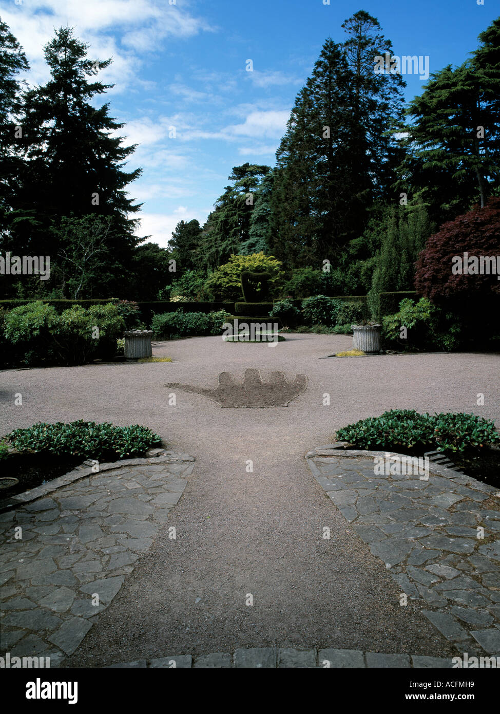 mount stewart, county down, northern ireland, formal garden showing the ...