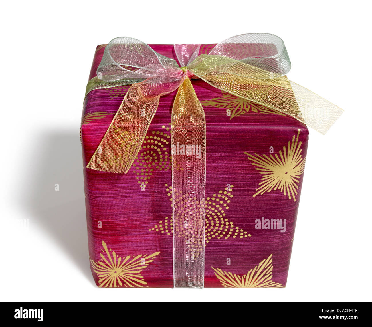 Gift Present Box with bow Stock Photo - Alamy