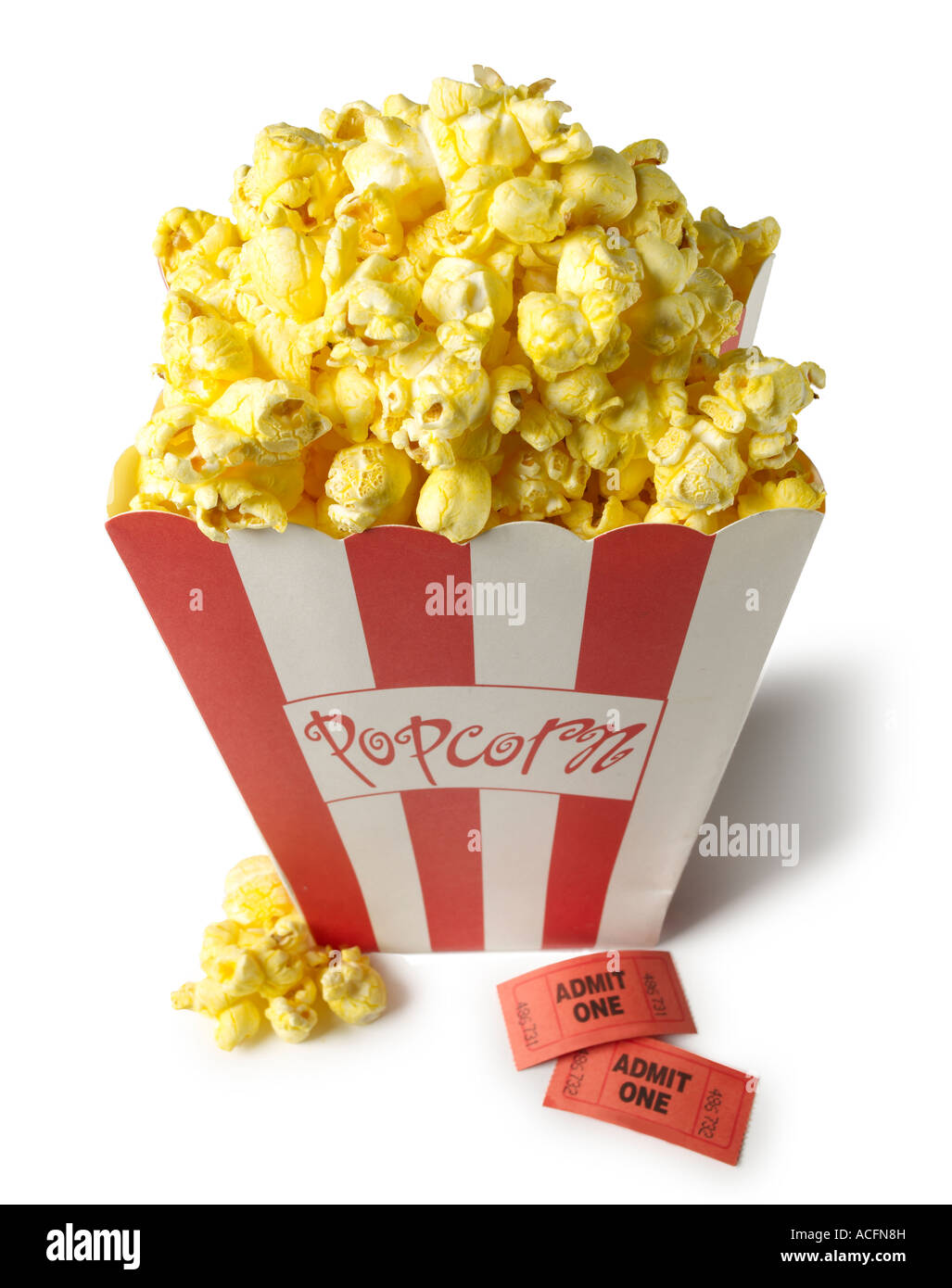 Pop corn kernels popped Cut Out Stock Images & Pictures - Alamy