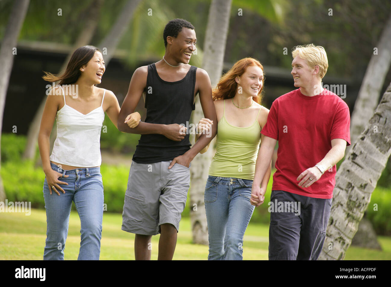 African teen couple walk hi-res stock photography and images - Alamy