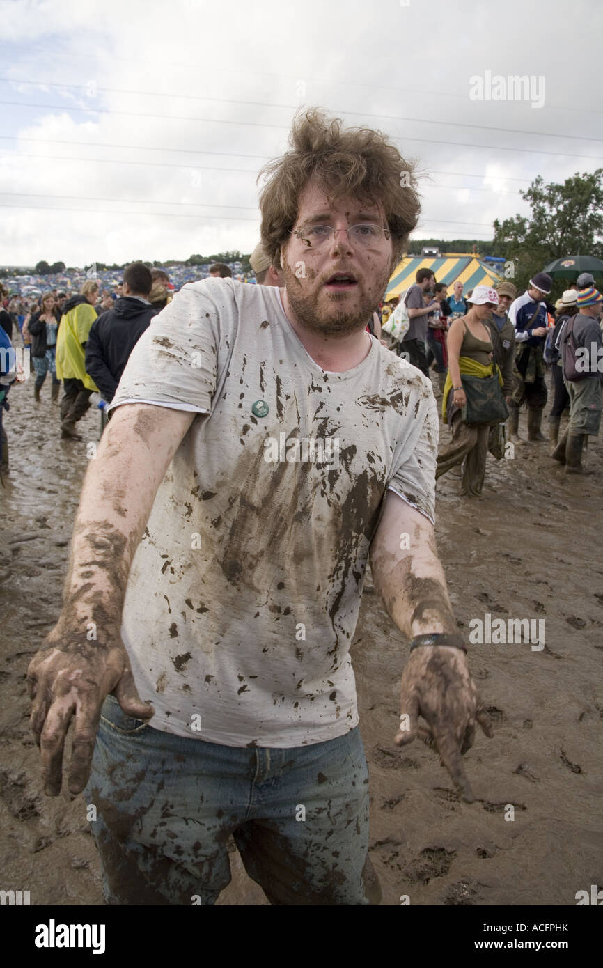 Man Covered In Mud Glastonbury High Resolution Stock Photography and ...