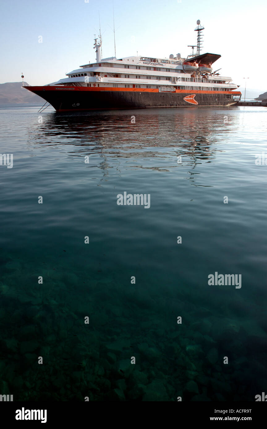 Cruise ship easyCruiseOne berthed in Milos, Greece Stock Photo - Alamy