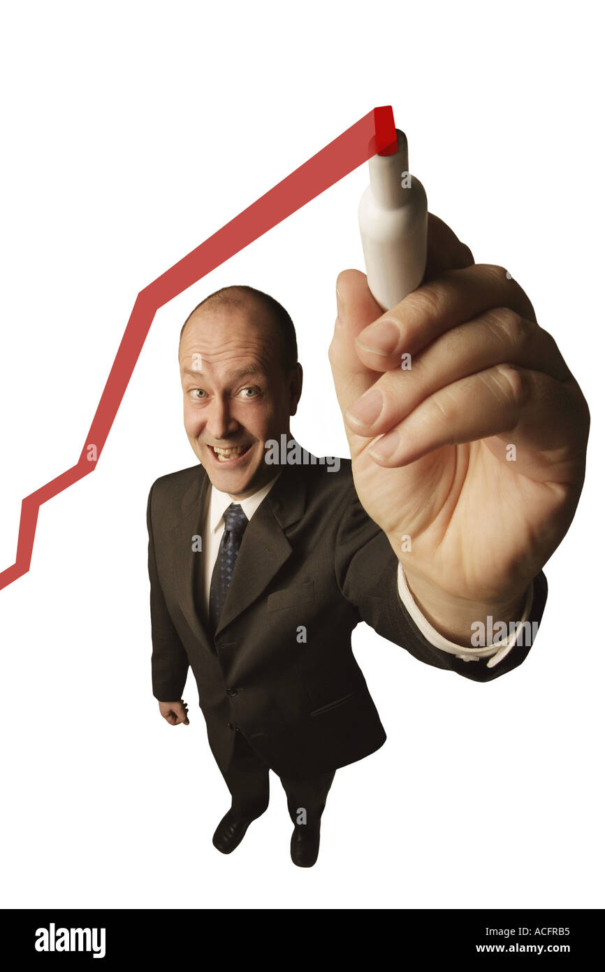Business man chart showing hi-res stock photography and images - Alamy