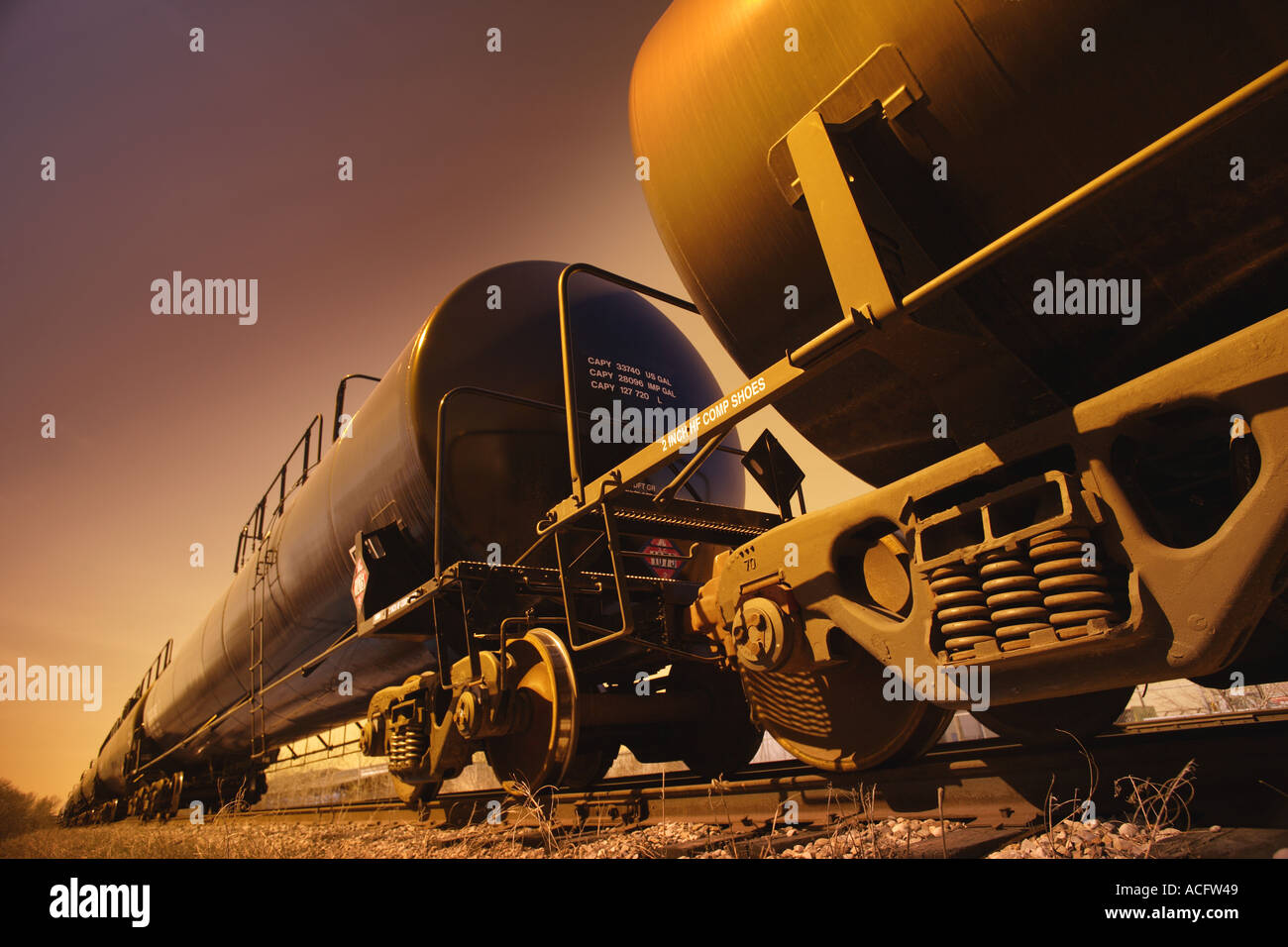 Railway cars carrying liquid cargo Stock Photo - Alamy
