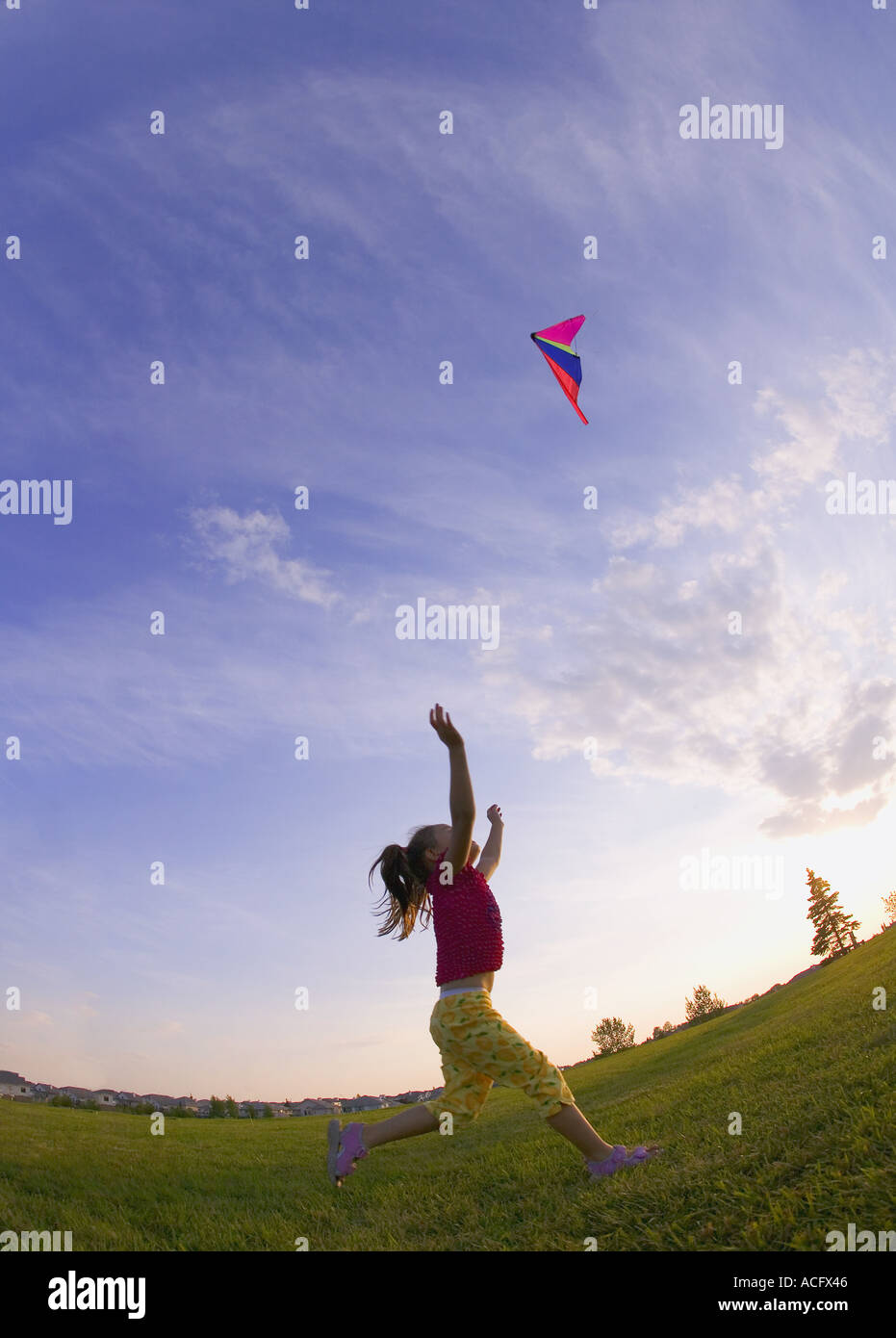 Asian Children Flying Kites Stock Photos & Asian Children Flying Kites ...