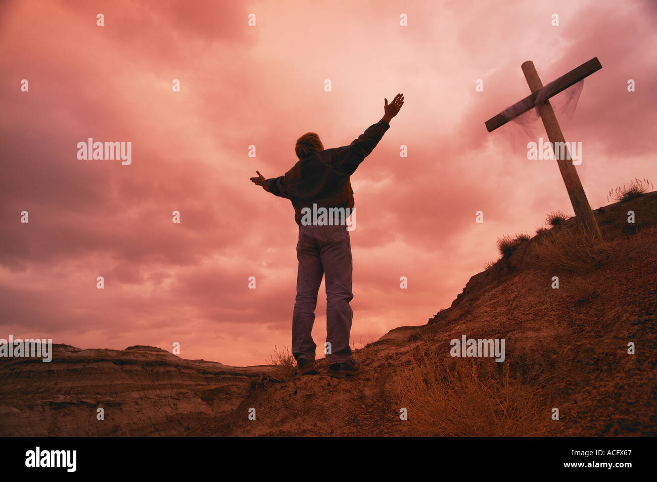 Jesus with arms raised hi-res stock photography and images - Alamy