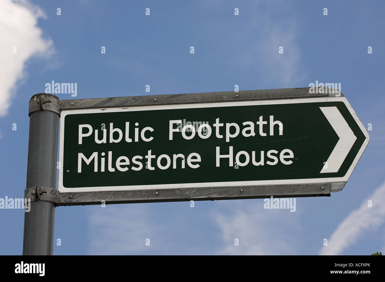 Footpath direction sign Stock Photo - Alamy