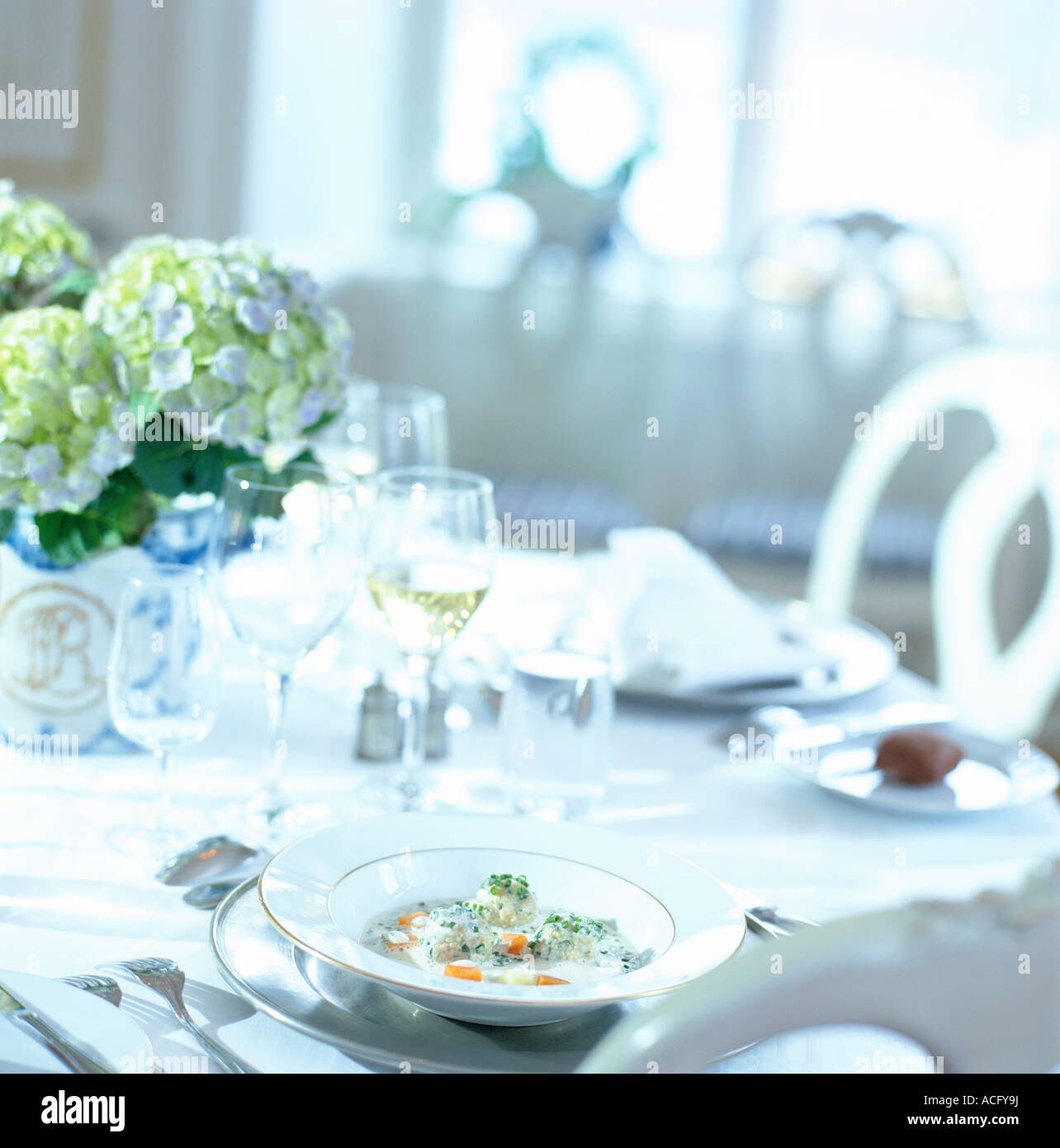 Dinner on a table Stock Photo - Alamy