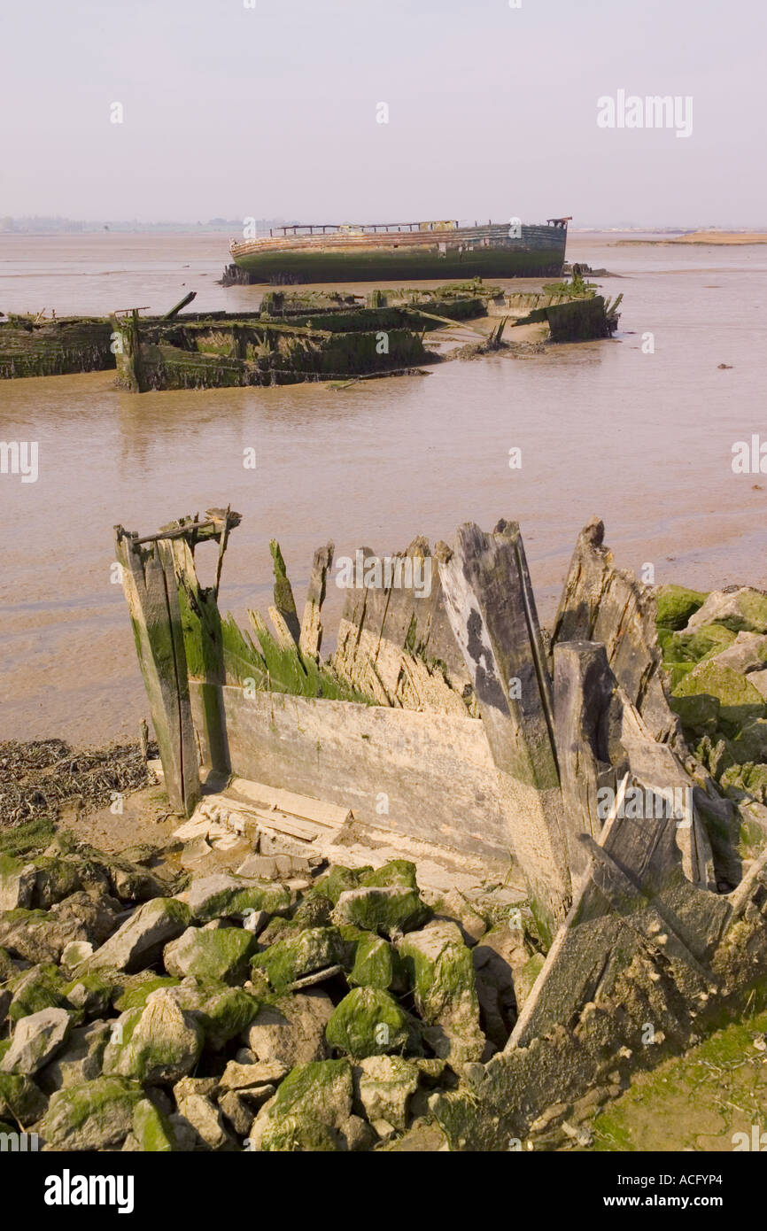 Wreck old wooden barge abandoned hi-res stock photography and images ...
