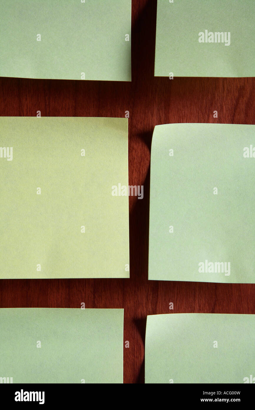 group of blank post it memo note Stock Photo - Alamy