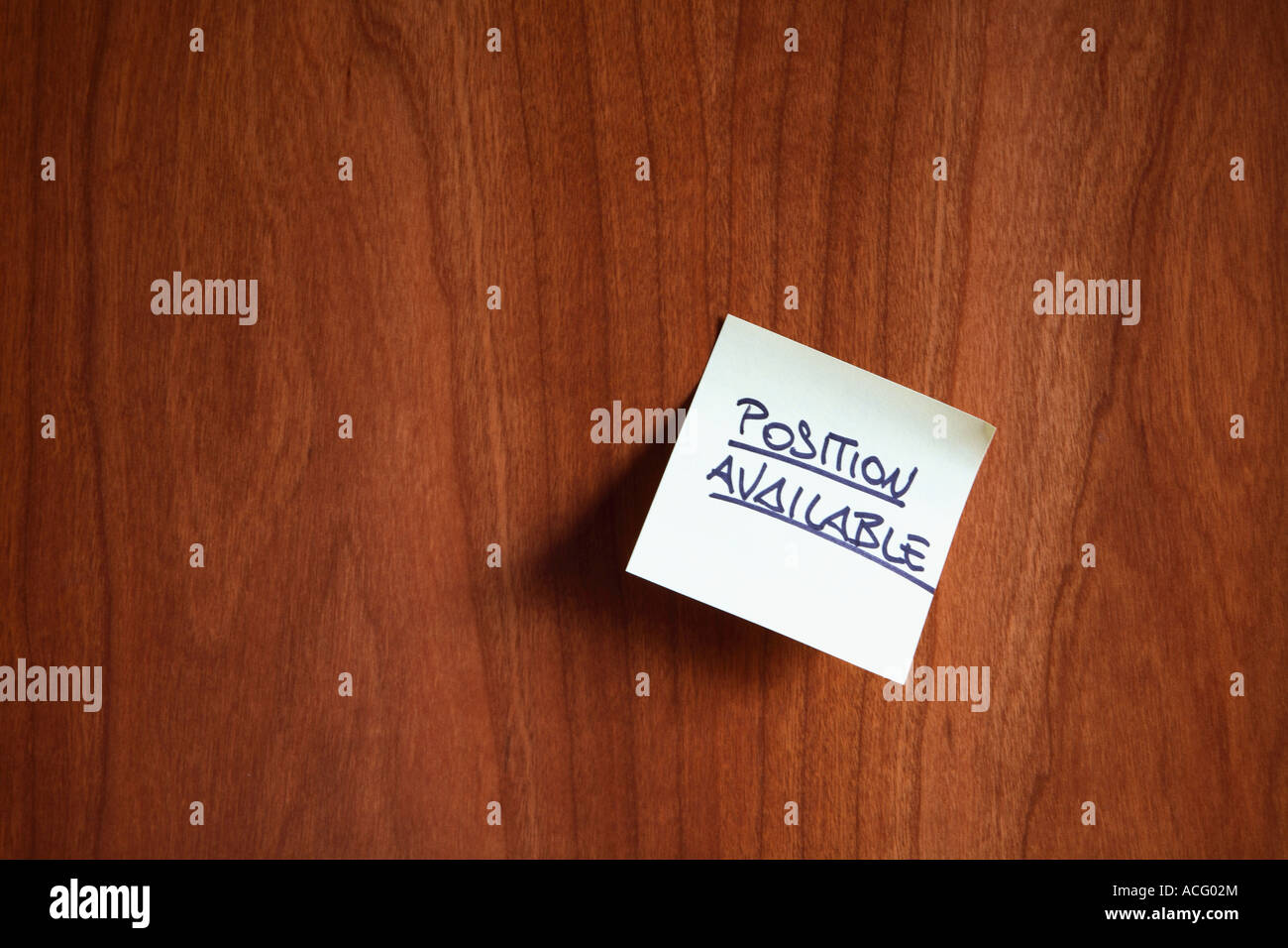 position available written on post it note memo Stock Photo - Alamy