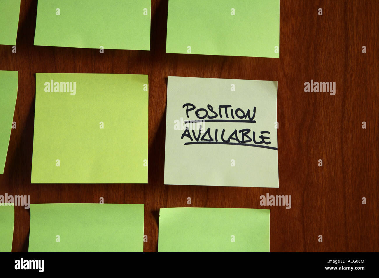 position available written on post it note memo Stock Photo - Alamy