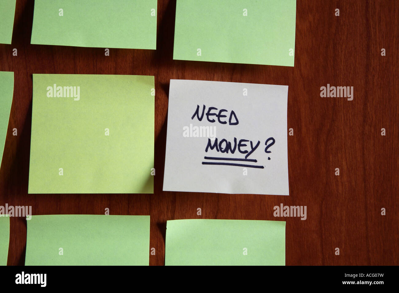 need money ? written on post it note memo Stock Photo - Alamy