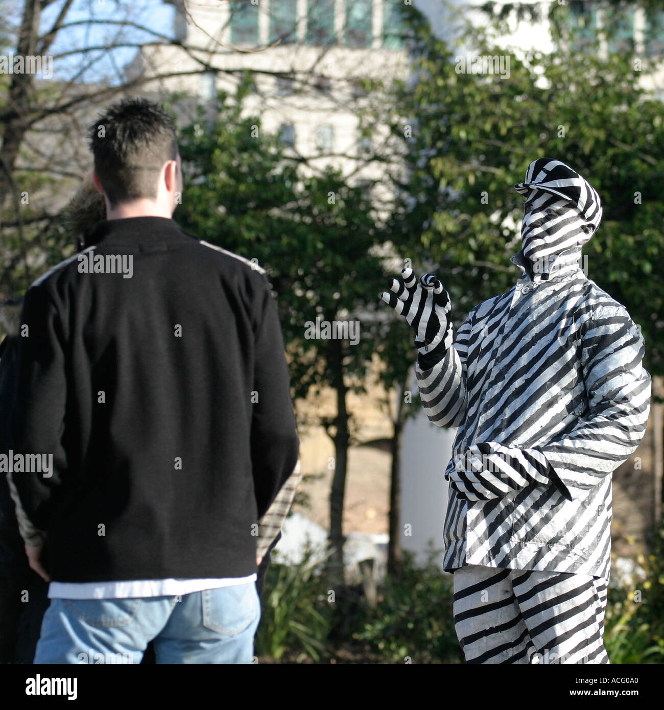 Painted in black and white stripes hi-res stock photography and images ...