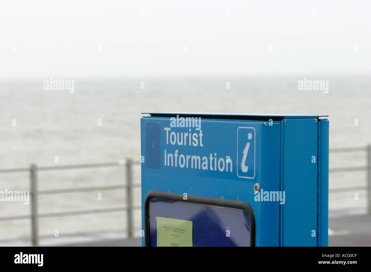 Tourist Information sign on the British east coast Stock Photo - Alamy
