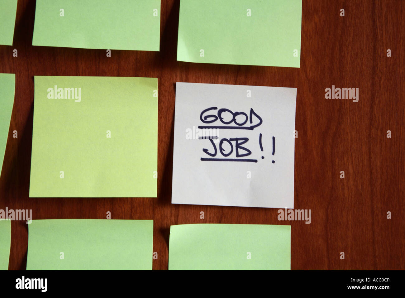 good job ! written on a post it memo note Stock Photo - Alamy