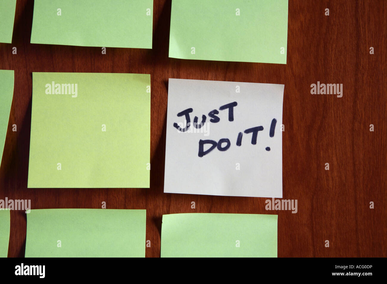 just do it ! written on post it note memo Stock Photo - Alamy