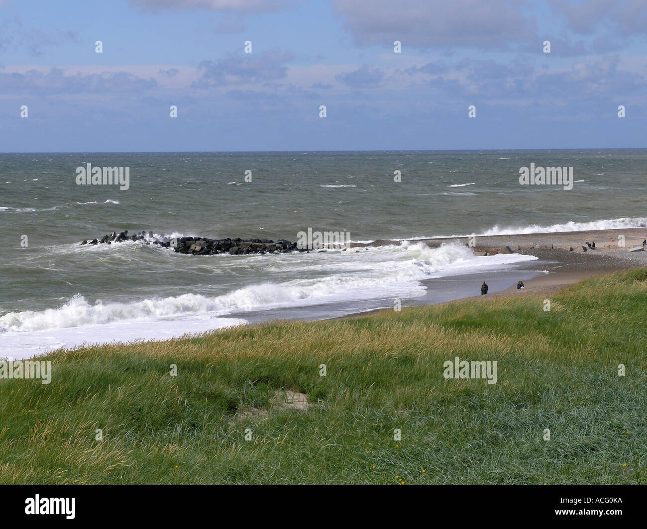Dramatic braking waves creating lots of surf and foam Bovbjerg at the ...