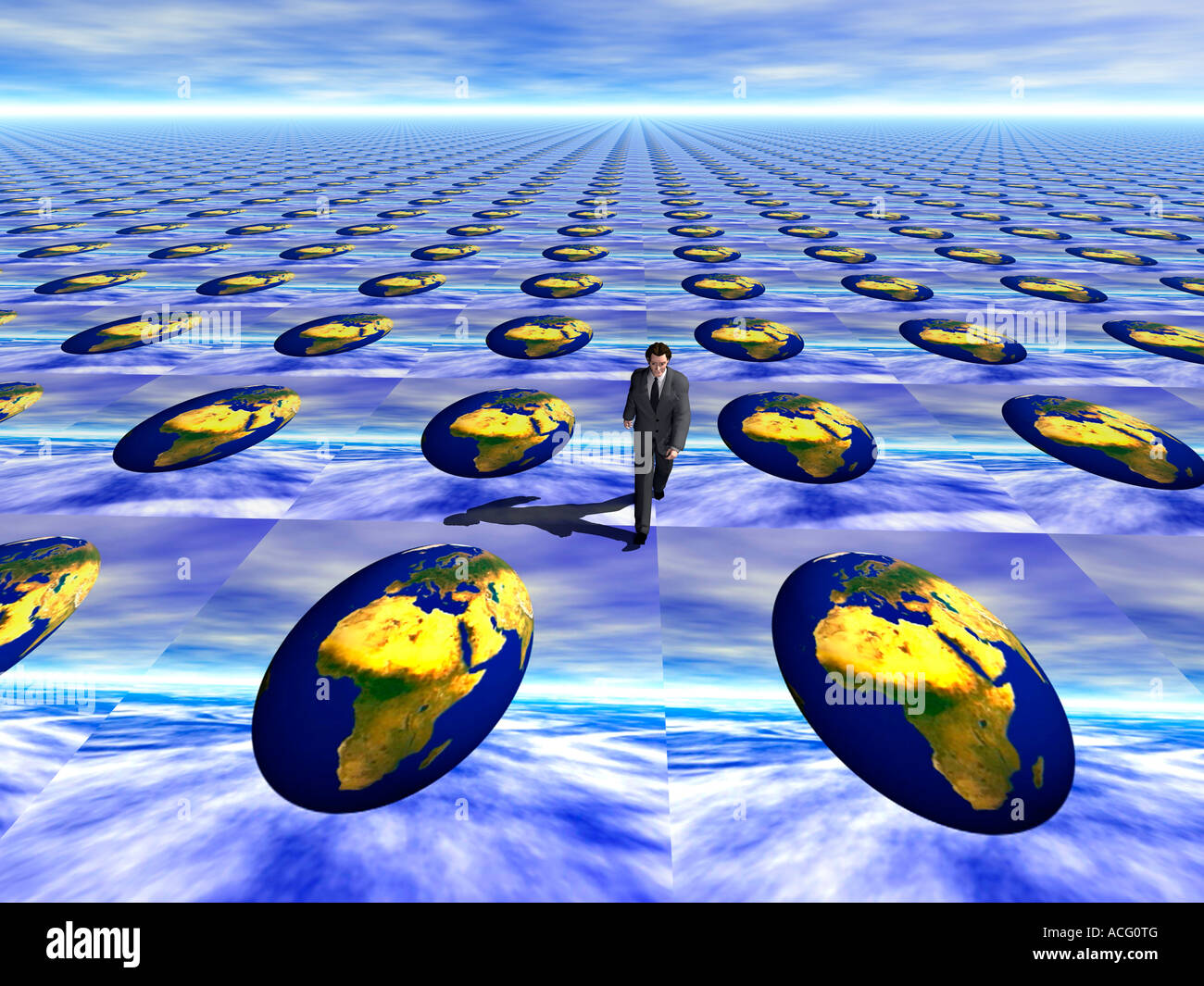 Small World A 3D Conceptual Image Dealing With Globalization Stock ...