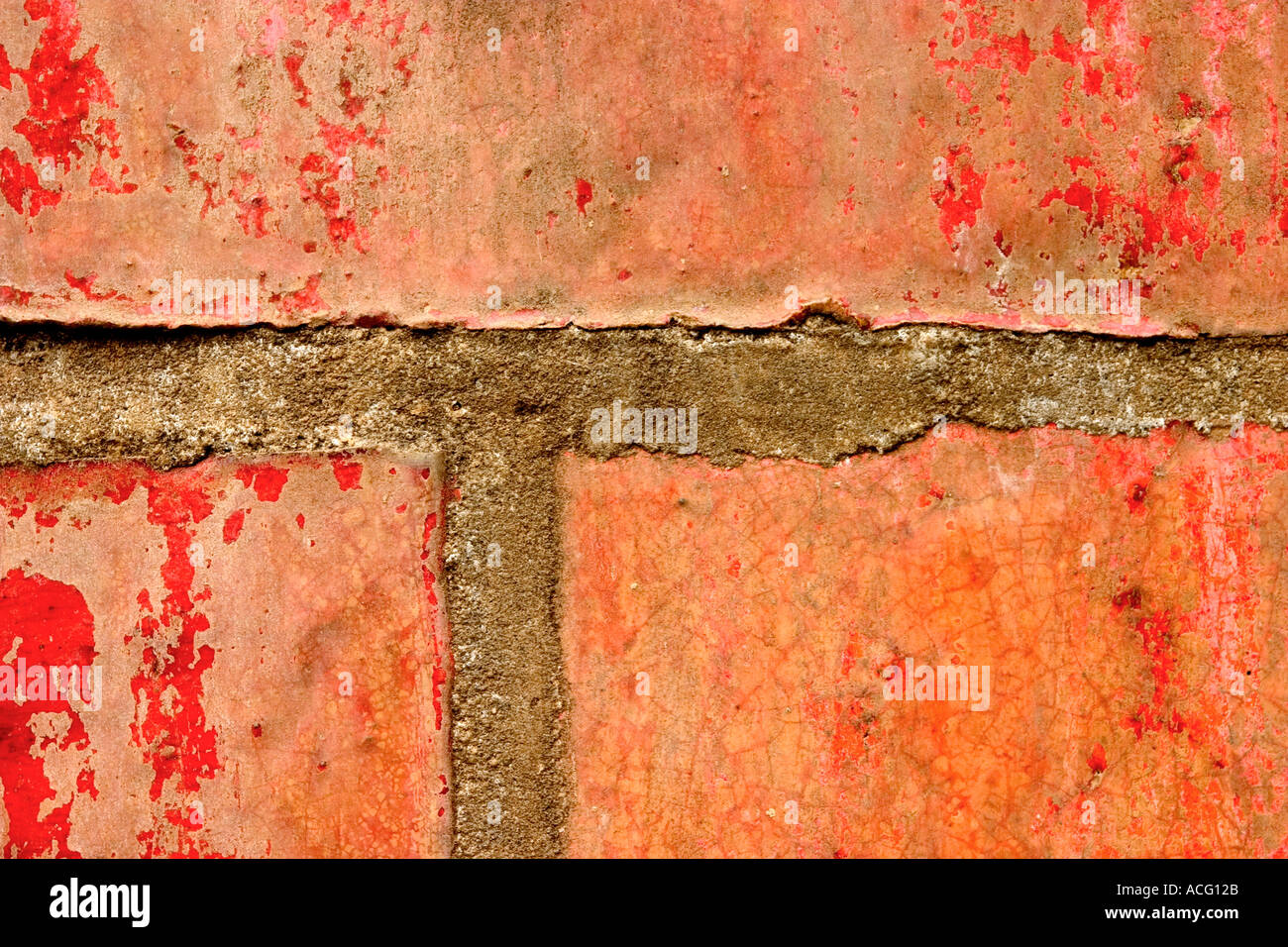 Colourful painted bricks in Berlin playground Stock Photo - Alamy