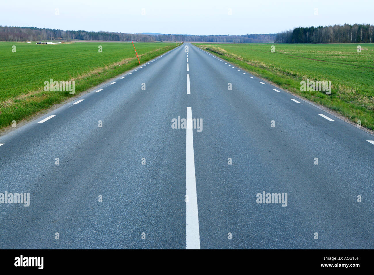 An empty country road Stock Photo - Alamy