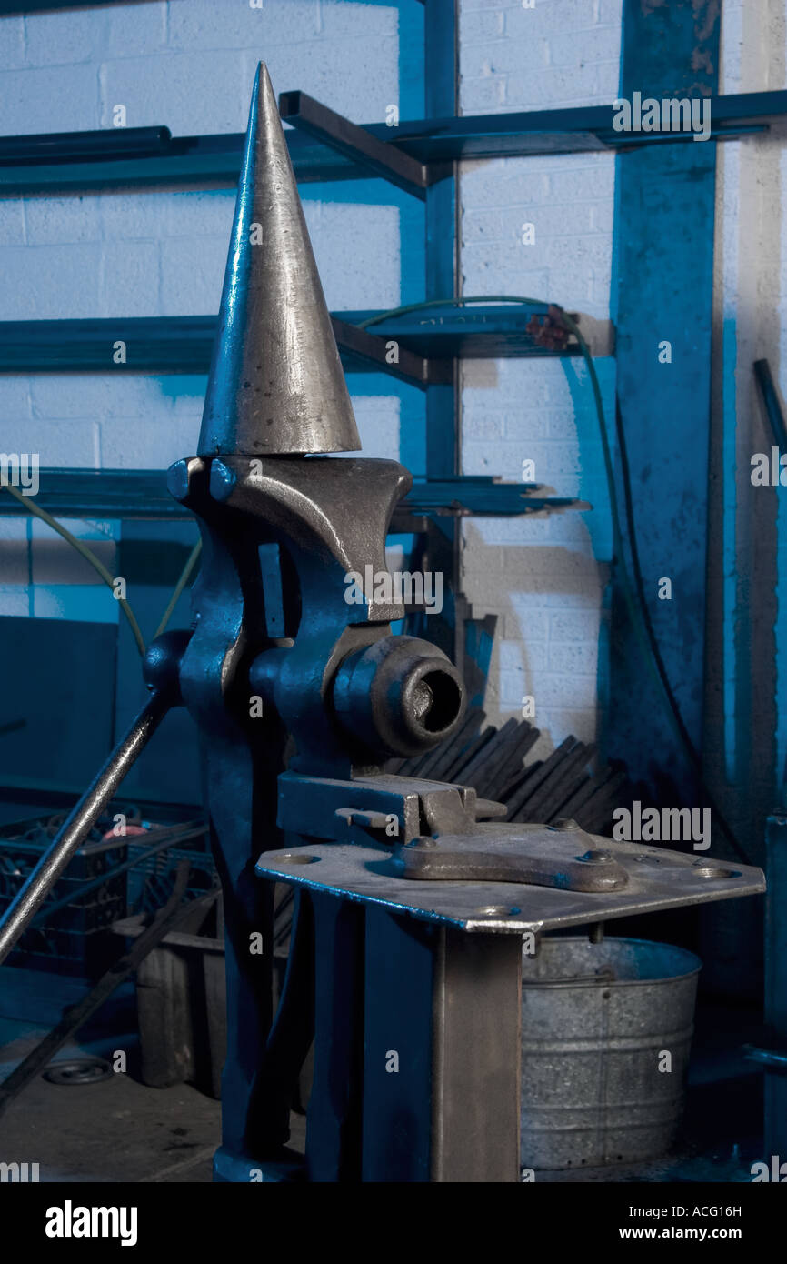 Cone Anvil in a Blacksmiths shop Stock Photo - Alamy
