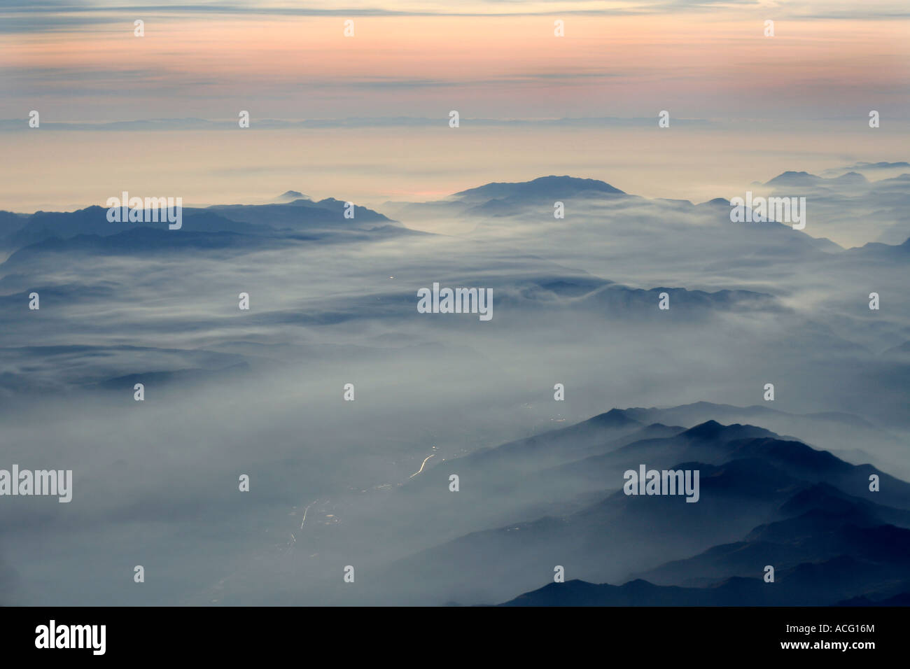 Amazing Aerial View of Italian Alps Stock Photo - Alamy