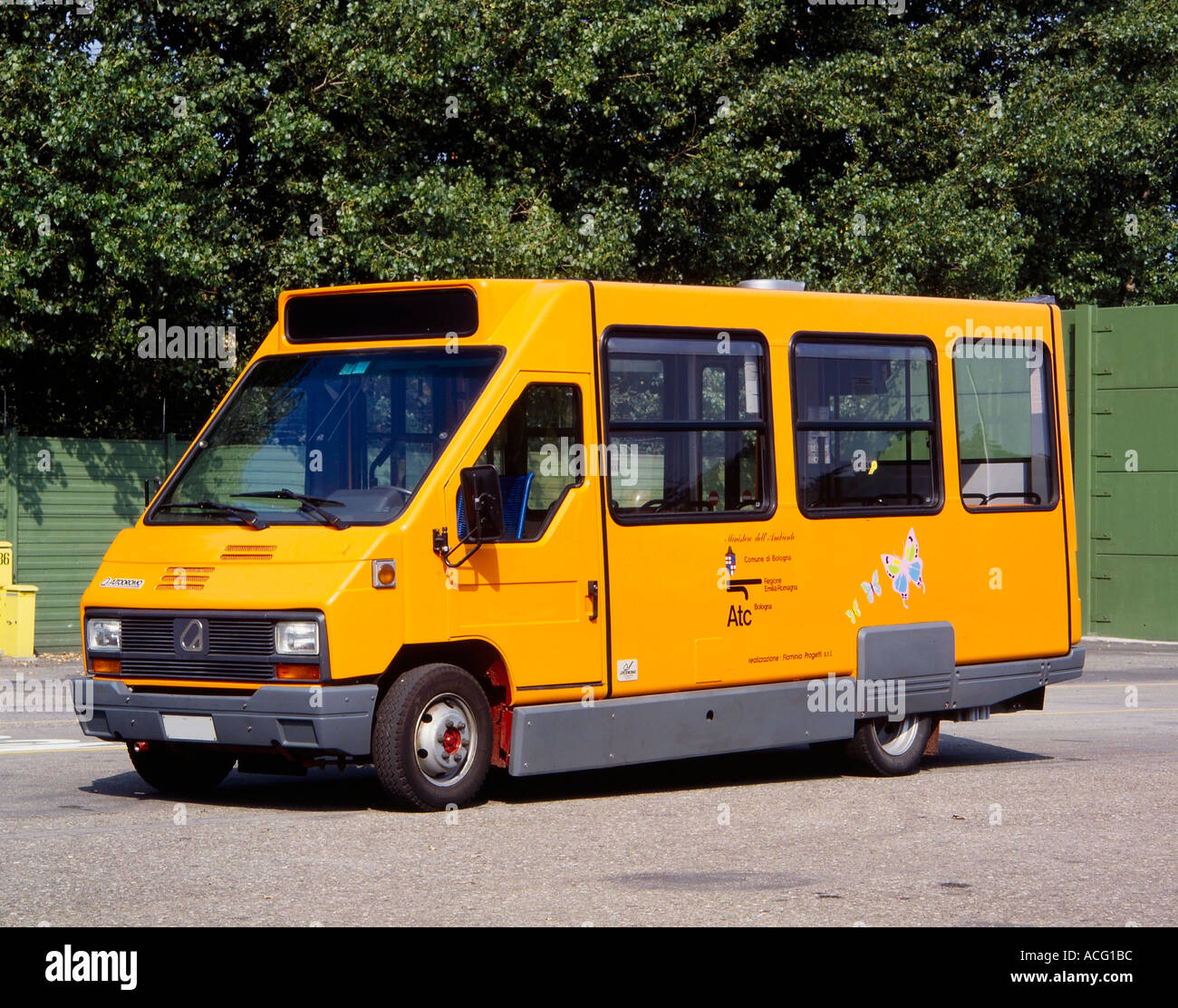 school bus little mini omnibus Stock Photo - Alamy