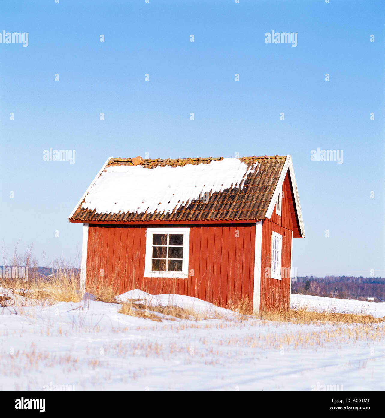 A small red house Stock Photo - Alamy