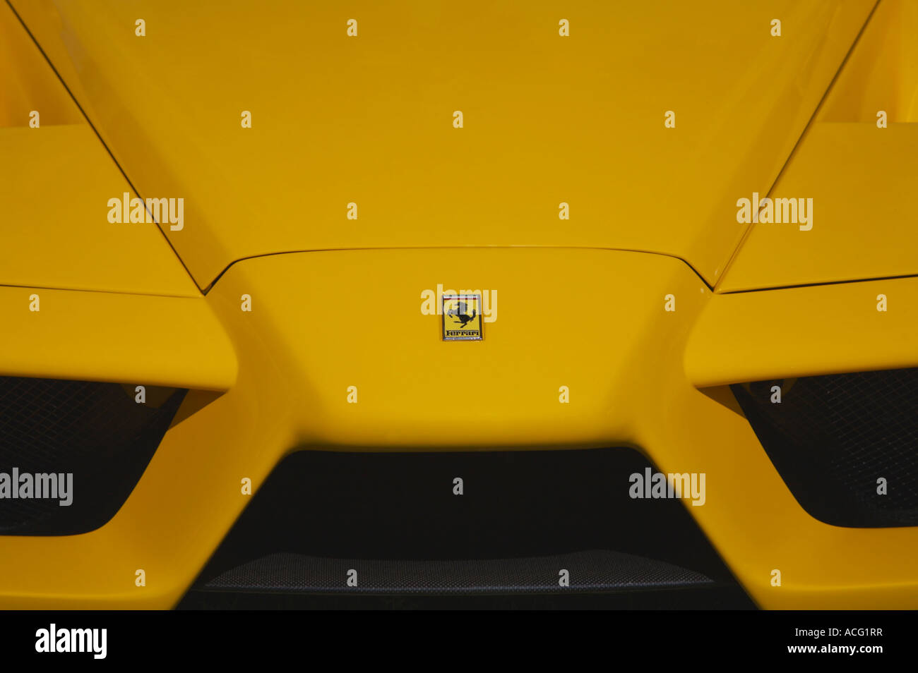 Yellow Italian Ferrari sports car Stock Photo - Alamy