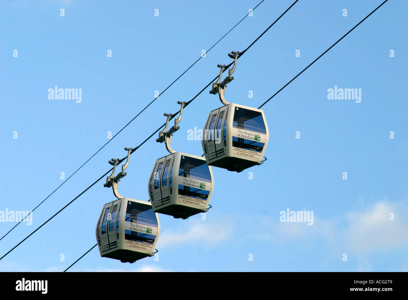 The new cable cars at the Heights of Abraham in Matlock Bath Peak ...