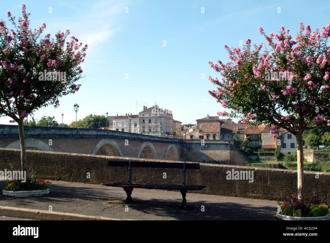 Wine town of Bergerac on the Dordogne France Riverside walk Stock Photo ...