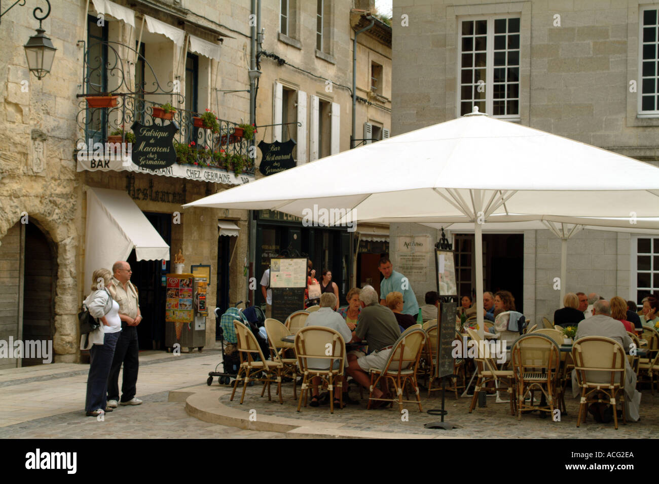 The wine town of Saint Emilion in the Dordogne Region France Eating out ...