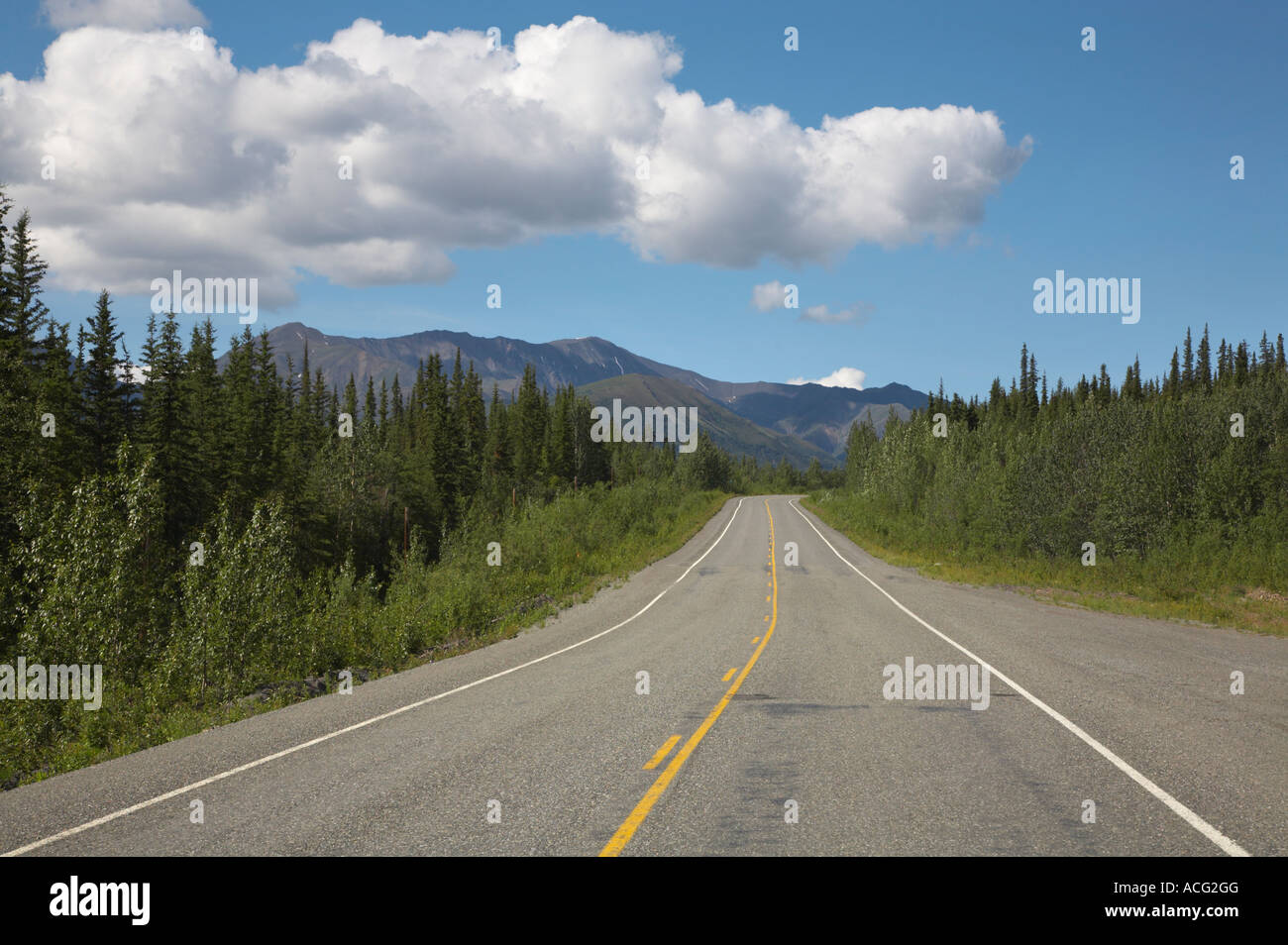 Glenn Highway Tok Cutoff Alaska Stock Photo - Alamy