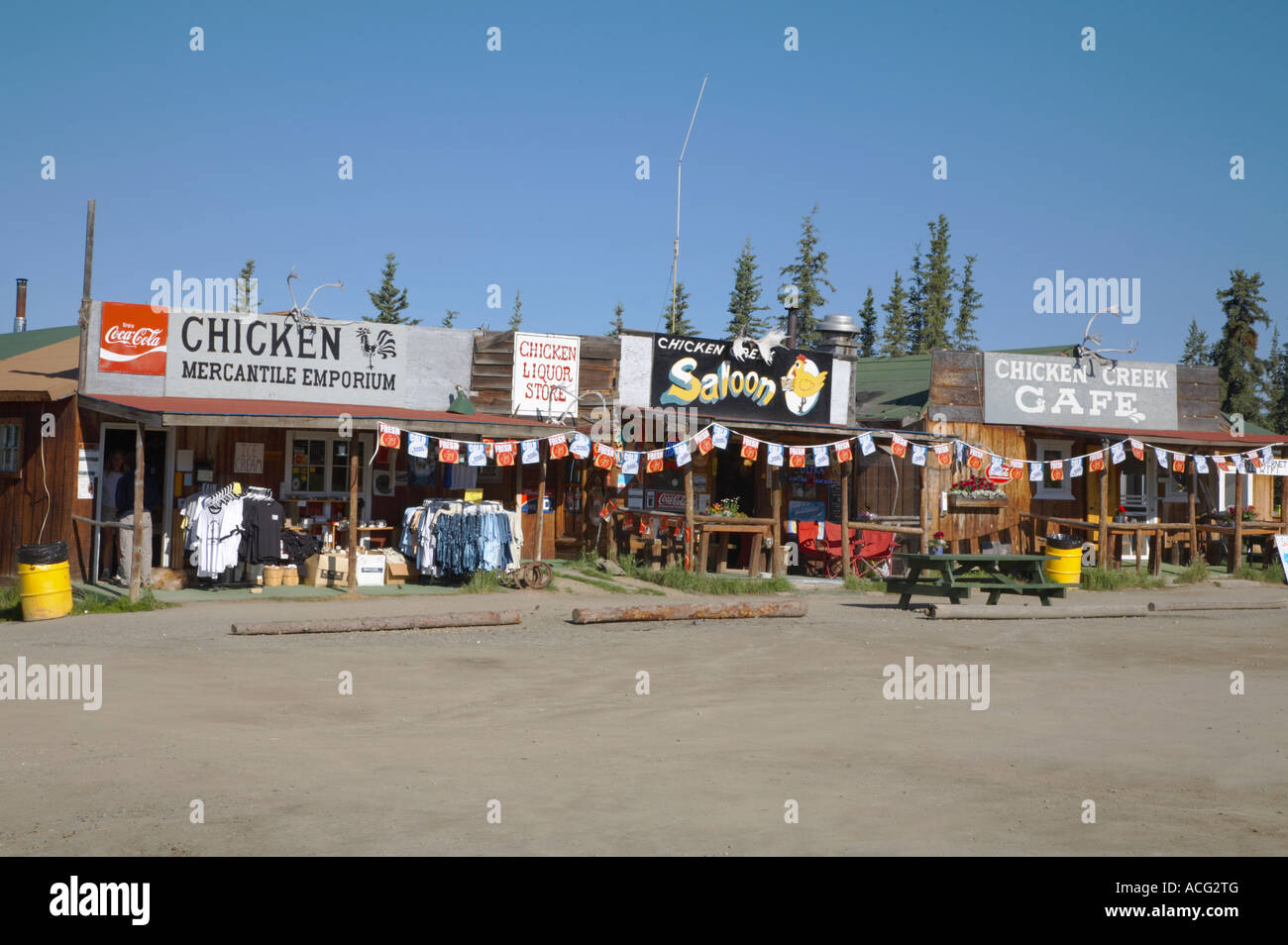 Downtown Chicken Alaska on the Taylor Highway between Tok and the ...
