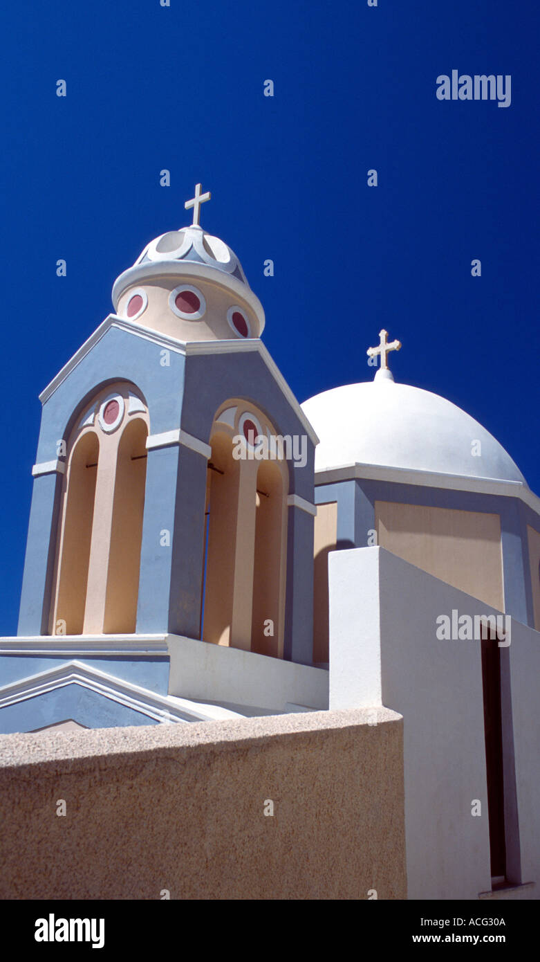 Greek Orthodox Chapel Santorini Stock Photo - Alamy