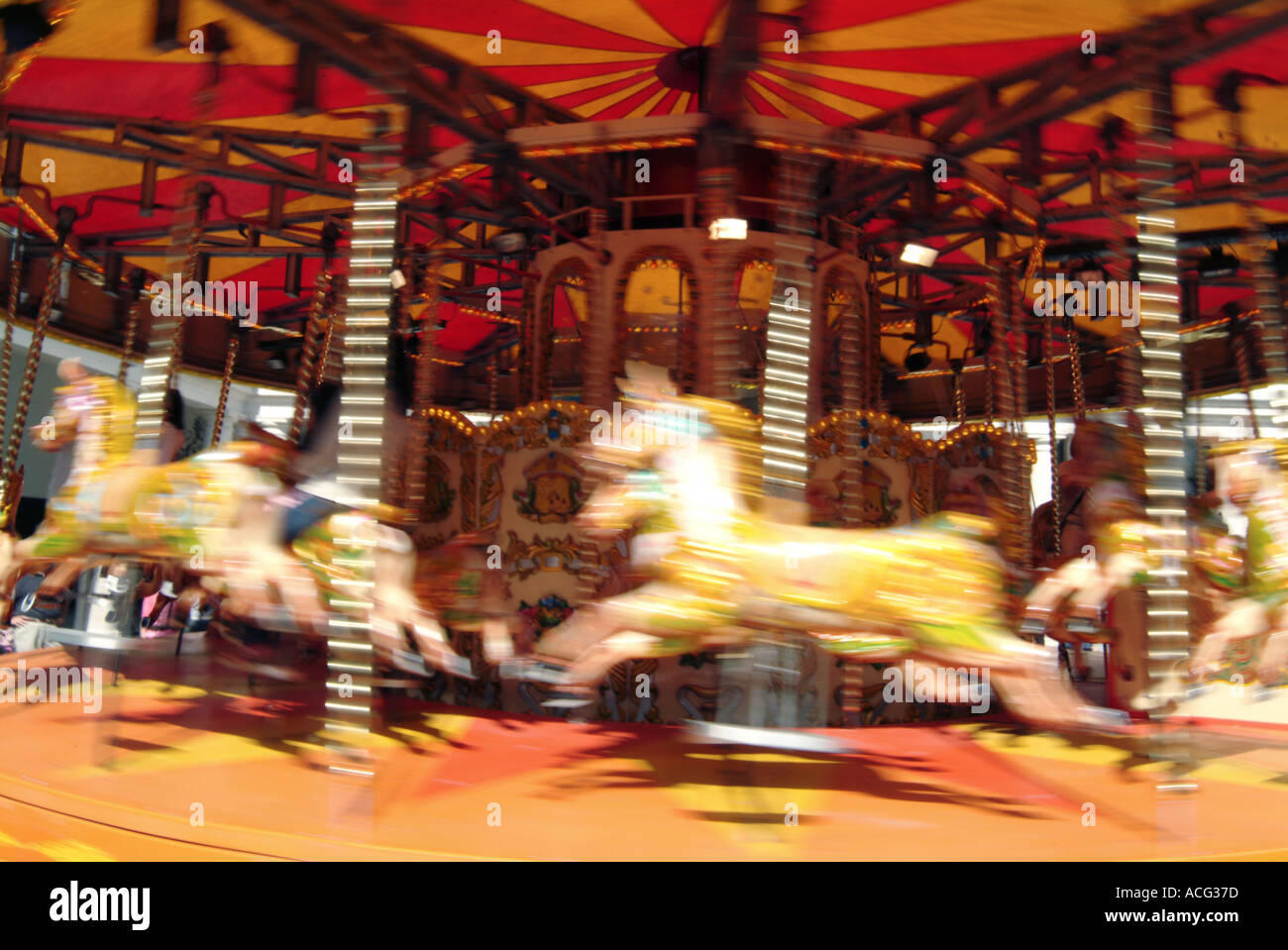 Merry go round horse ride London England Stock Photo - Alamy
