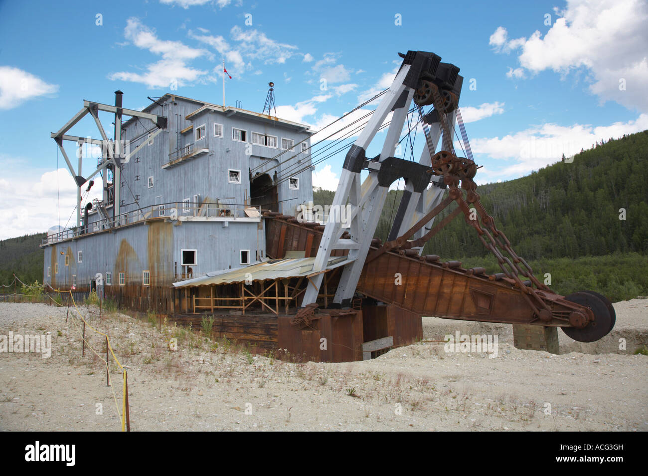 Dredge 4 outside historic Dawson City in the Yukon Territory of Canada ...
