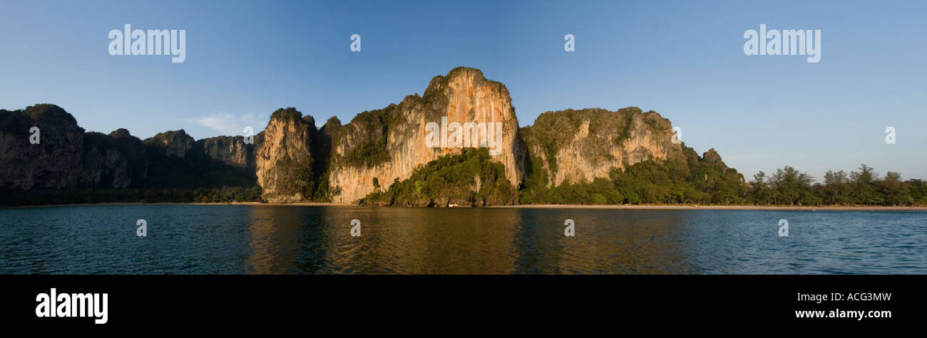 Limestone cliffs Laem Phra Nang Peninsula Krabi Province Thailand Stock ...