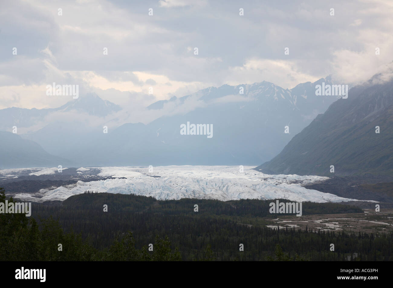 Matanuska Glacier off the Glenn Highway in Alaska Stock Photo - Alamy
